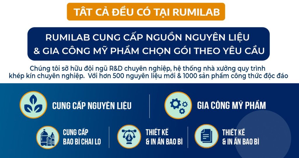 Rumilab | Cung cấp nguyên liệu mỹ phẩm giá sỉ chuẩn COA/MSDS