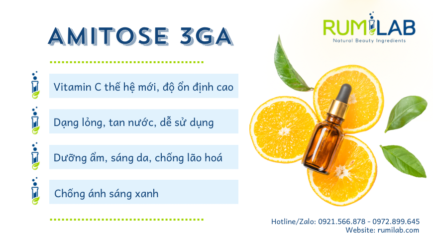 Amitose 3GA dẫn xuất Vitamin C chống lão hoá đa tác động | Rumilab